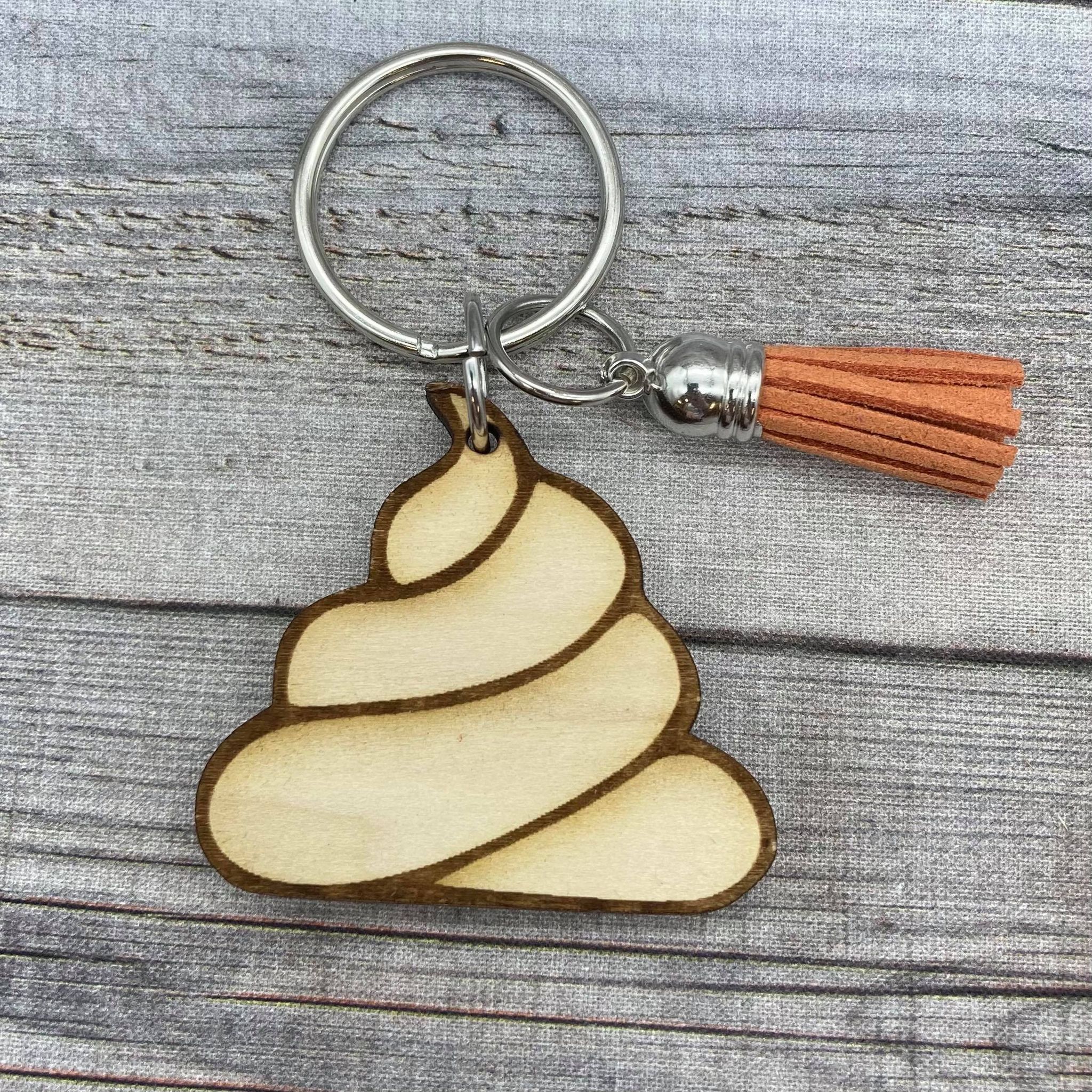 Poop Keychain – Leopard Spot Design