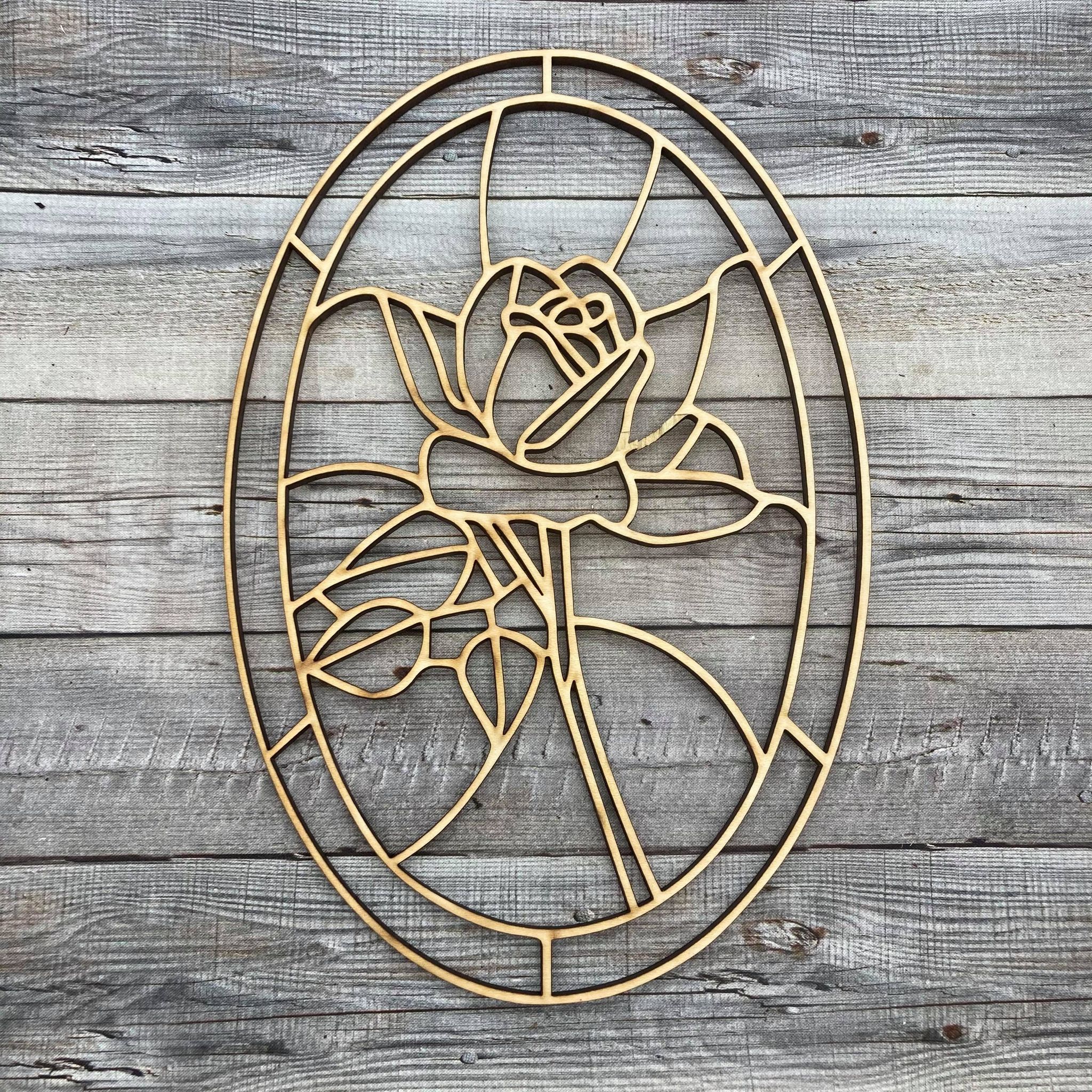 Rose Resin Stained Glass Frame – Leopard Spot Design