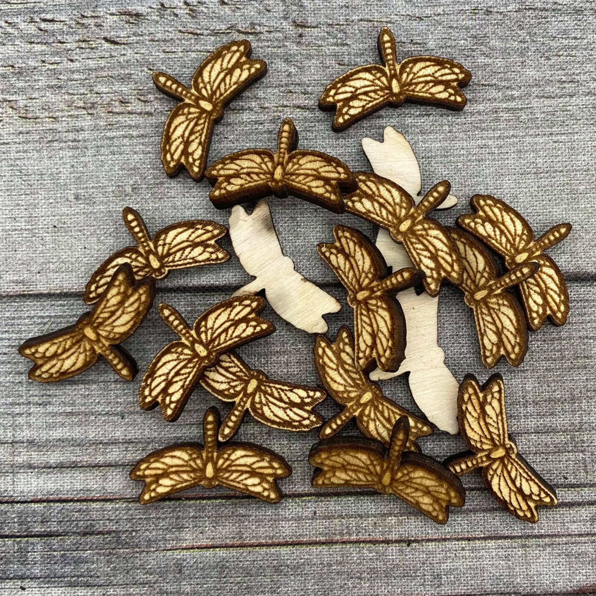 Dragonfly Wood Confetti – Leopard Spot Design