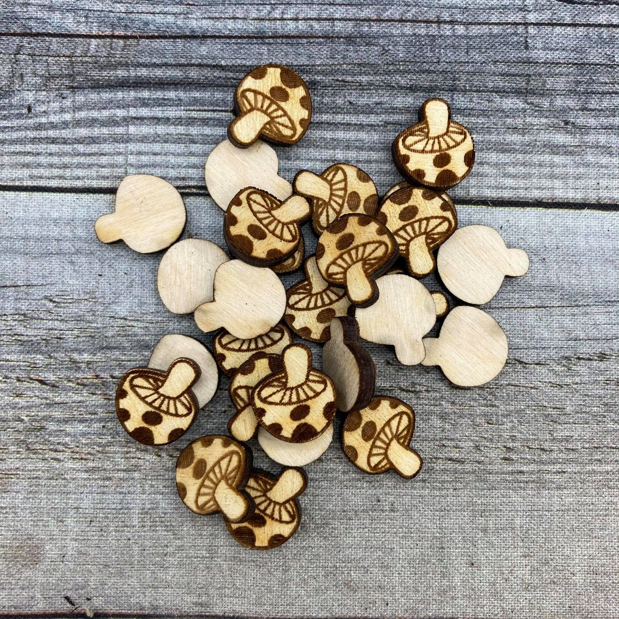 Mushrooms Wood Confetti – Leopard Spot Design